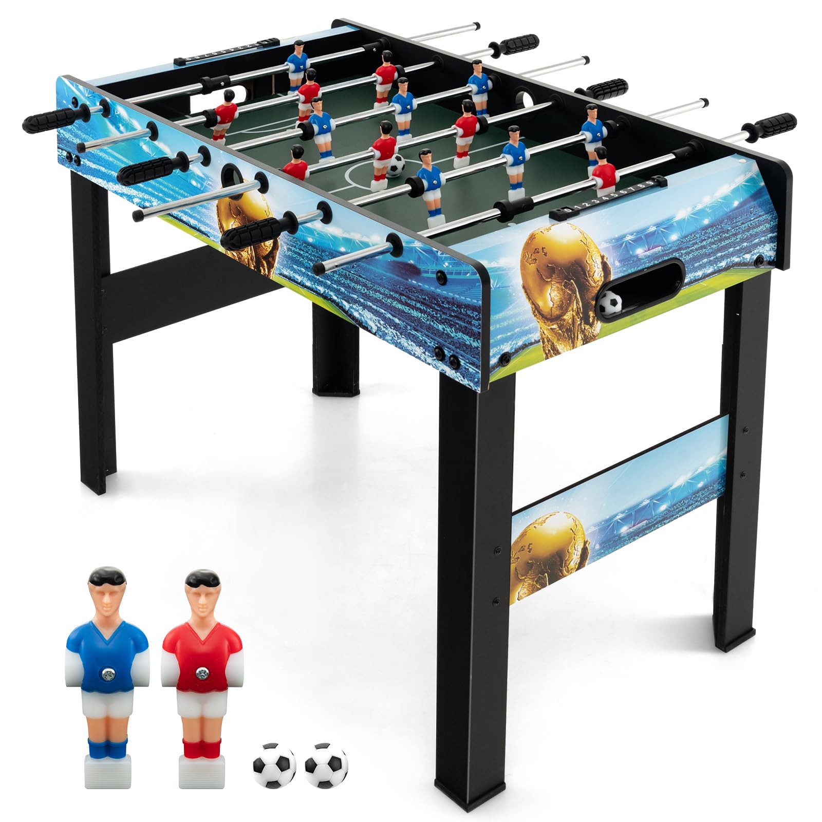 Goplus Foosball Table, 2-in-1 Tabletop & Freestanding Soccer Game Tabl ...
