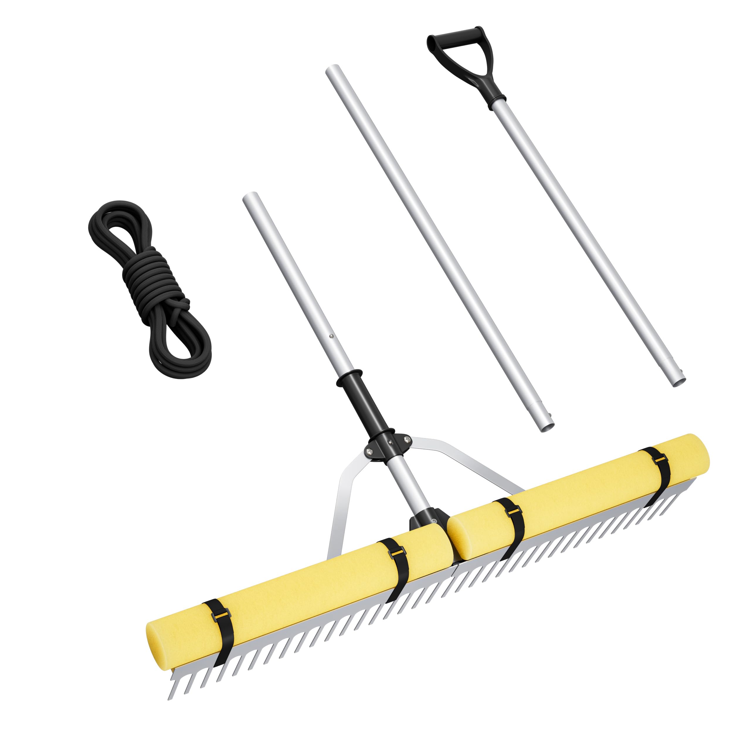 Goplus 36 Inch Pond Rake, Floating Lake Weed Rake Aluminum Collapsible ...