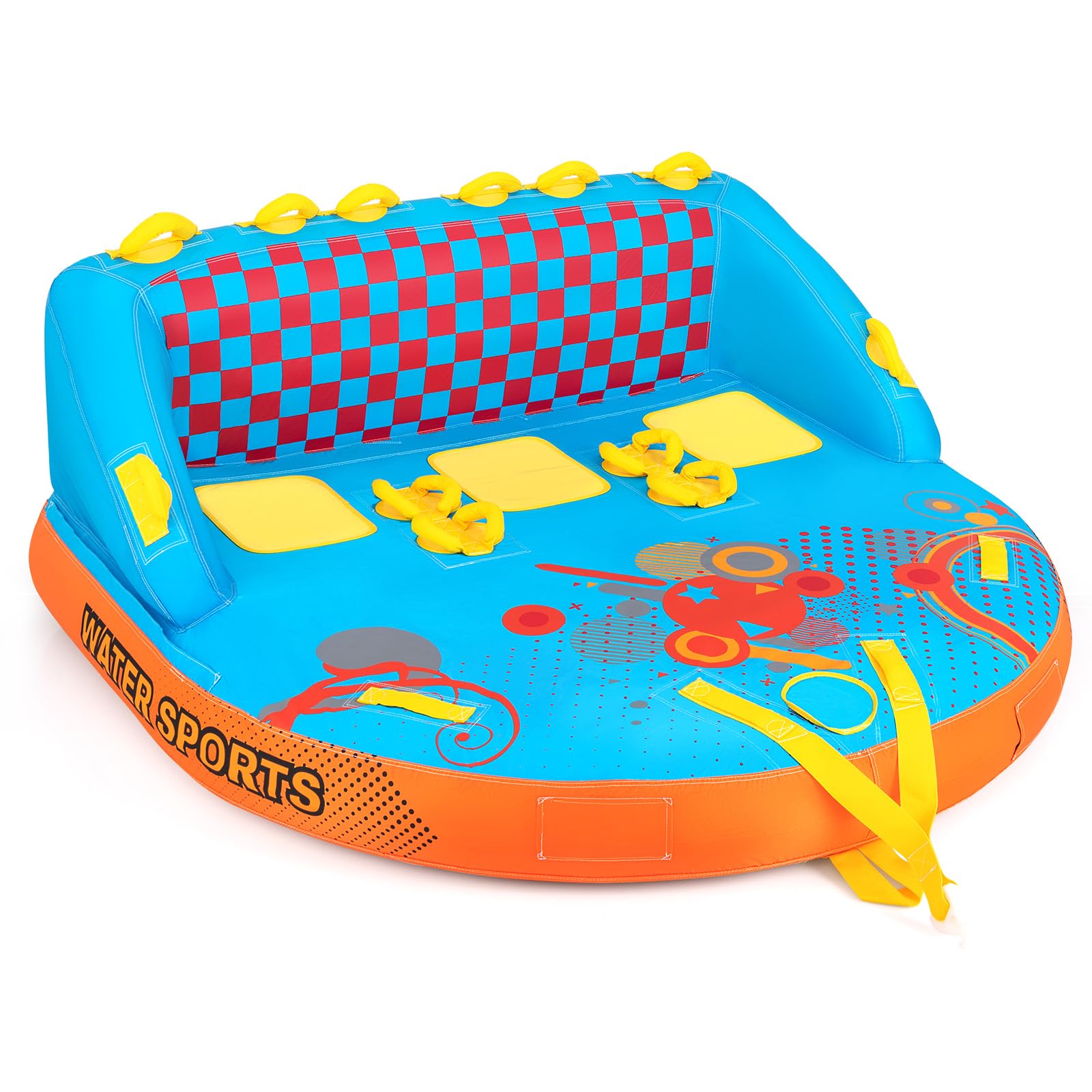 Goplus Inflatable Towable Tubes for Boating, 1-3 Riders Water Sport To ...