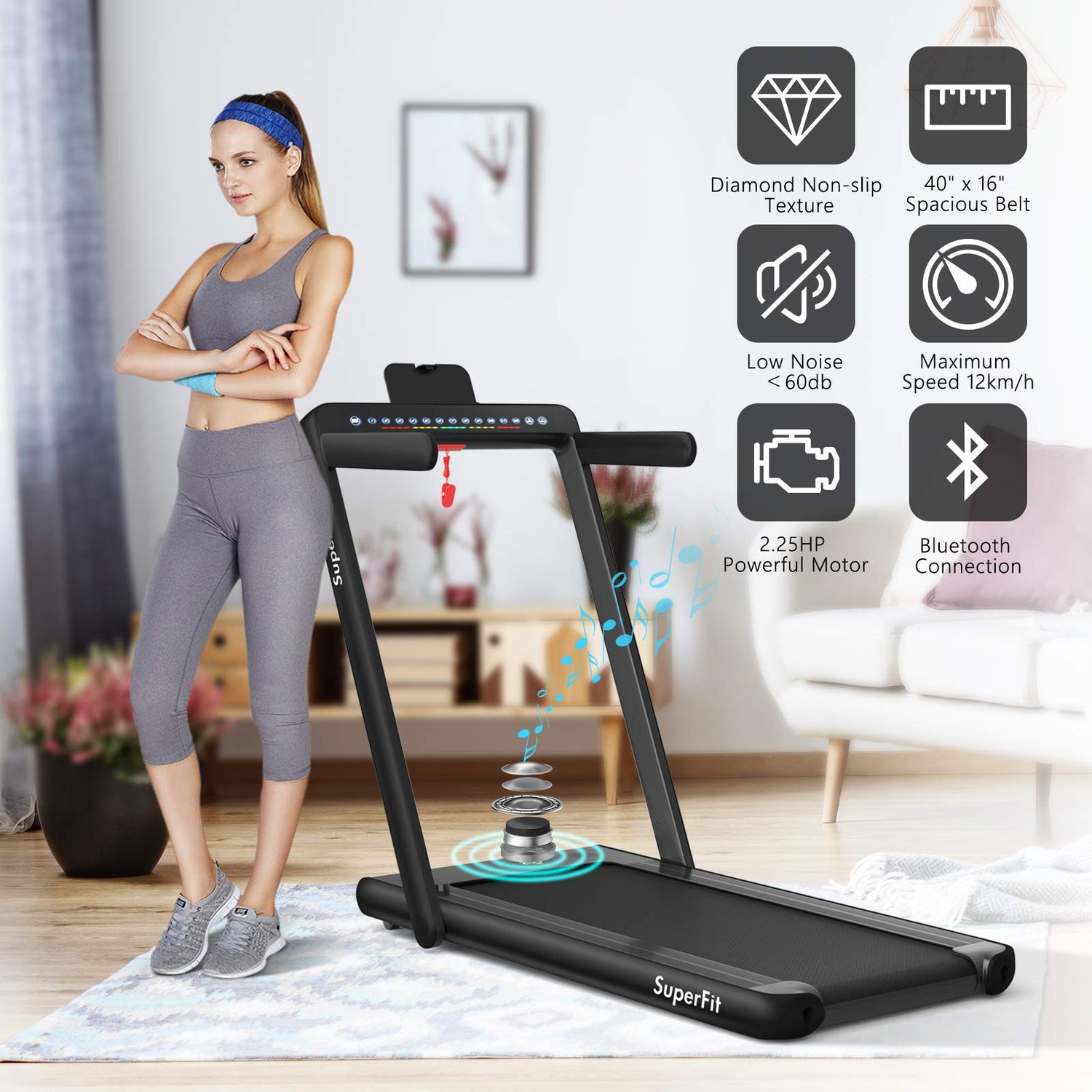 Single Function Treadmill | Multi Function | Aerobic Exercise - Goplus ...